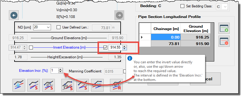 The Sewer Pipes Editor in CLOACAS, The Sanitary Design Software ...