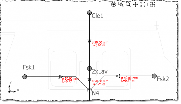 DESAGÜES new Features: The Drawing Window | HidraSoftware