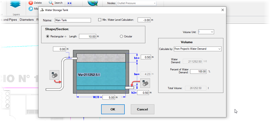 Configuration of Water Meters in PLUMBER | HidraSoftware